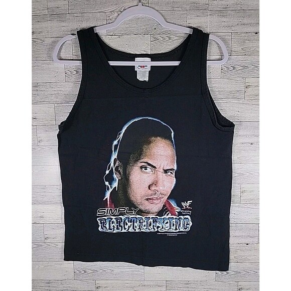 Tnt | Shirts & Tops | Vintage Tnt The Rock Wwf Tank Top Tee Shirt Y2k ...